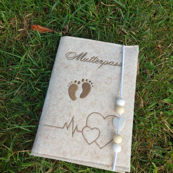 Mutterpasshülle - Hülle für Mutterpass aus Filz - Geschenk für ...