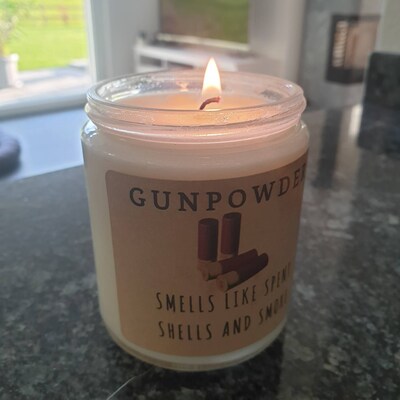 Gunpowder Soy Candle, Handmade Soy Candle, Gag Gift Candle, Gun Lovers ...