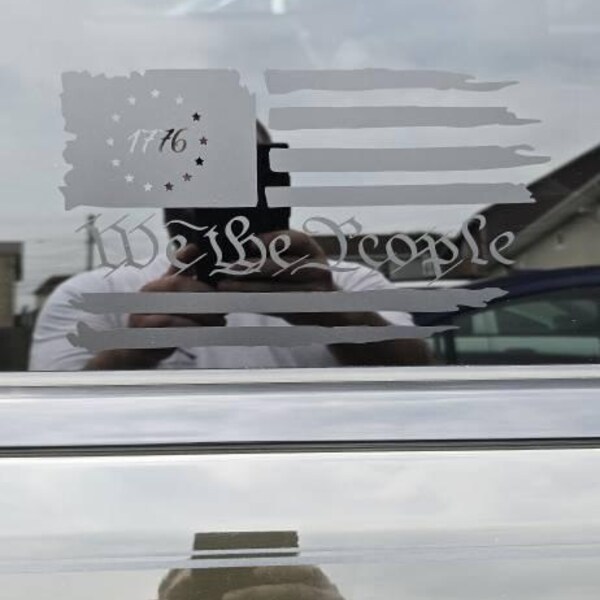 American Flag Decal - Pair of Decals - Premium Vinyl - Subdued/reversed ...