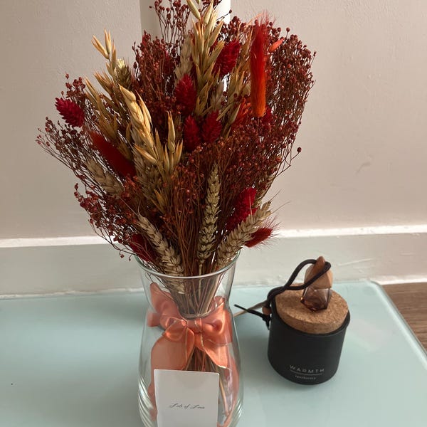 Nancy | Bright Autumn Dried Flower Bouquet | Colourful Dried Flowers ...