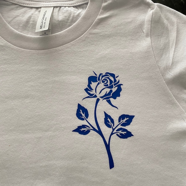 Blue Rose SVG Cut File Floral Digital Art Cutting File Blue Flower ...