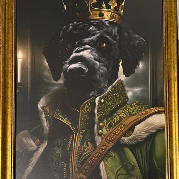 Royal Cow Art Print, Regal Canvas Design, Farm Animal Wall Decor ...