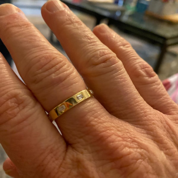 Diamond Eternity Wedding Ring | 14k Solid Gold Baguette Ladder Ring ...