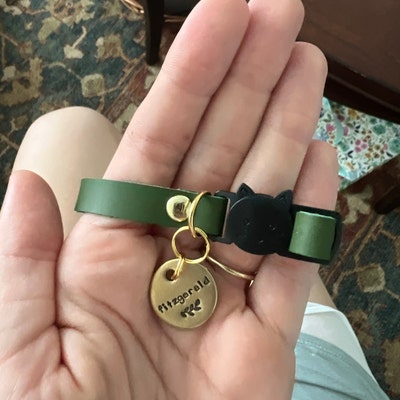 Cat Tag, Cat ID Tag, Small Pet Tag, Cat Name Tag, Microchipped Tag ...