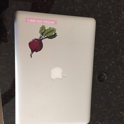 Watercolor Beet Vegan Full Color Vinyl Decal for Laptop - Etsy