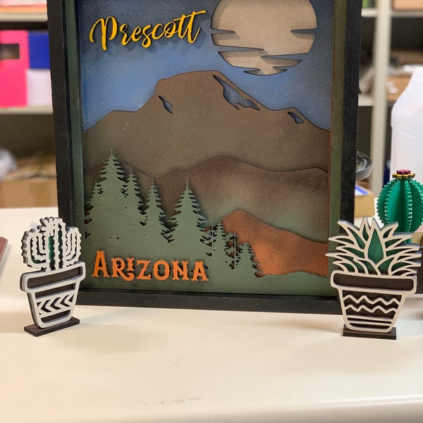 Laser Cut Files, DXF, SVG, Multi-layer Files, Layered Landscape ...