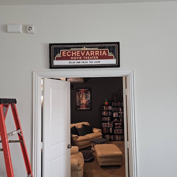 Custom Home Theater Sign | Movie Theater Decor | Personalized Movie ...