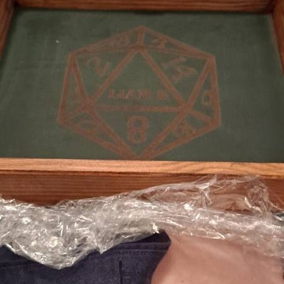 Custom Wooden DND Dice Box Tray RPG Dice Rolling Mat Tabletop Games D&D ...