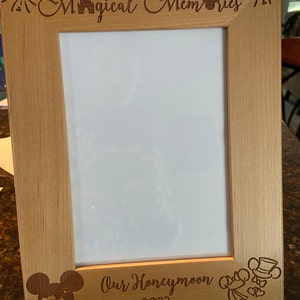 Personalized Picture Frame, 5x7, Custom Gift, Disneyland, Disneyworld ...