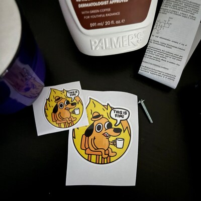 Cat Coughing Meme Sticker Vinyl Decal Sticker for Laptops, Cars ...