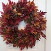 Boho Wood Bead Wreath With Pampas Grass Neutral Boho Fall Front Door ...