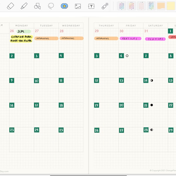 Undated Bujo Digital Planner, Goodnotes Templates Journal, Monthly ...