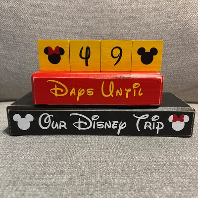 365 Days Disney Countdown, Disney Word Planner Blocks, Custom Disney ...