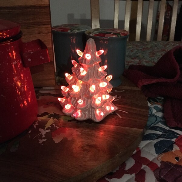 Mini Light Pink Ceramic Christmas Tree Ornament | Tiny Pink Ceramic ...