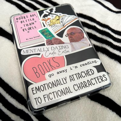 Reading Something Unholy Book Inspired Sticker, Laptop Stickers, Funny ...