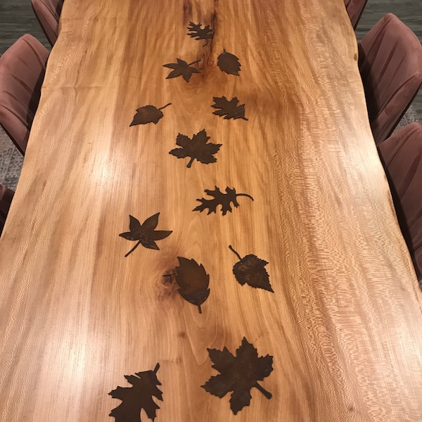 Set of Rusty Metal Leaves / Rustic Leaf Garden Decor / Autumn Garden ...