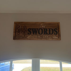 Custom Wooden Sign for Home Sign Family Last Name Sign Wood Wall Art ...