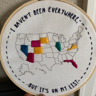 Europe Map Embroidery Kit Beginner Hoop Art DIY Crafts - Etsy