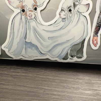 Spooky Ghost Goat Sticker - Etsy