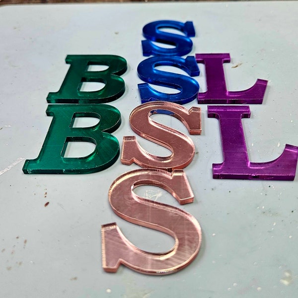 Mirrored Acrylic Letter Number for Art and Craft | Get Free 3M Adhesive ...