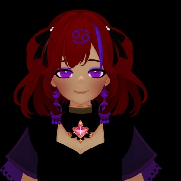 Live2d Vtuber Model for Commercial Use! Cancer the Zodiac Vtuber (ready ...
