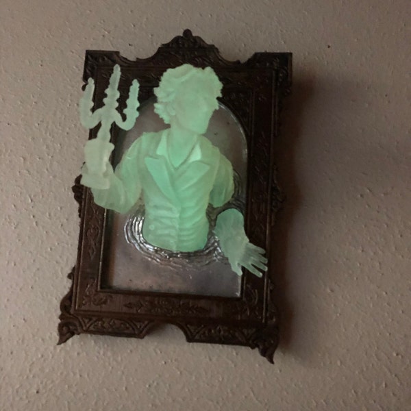 Gentleman Ghost in the Mirror Wall Plaque, Glow in the Dark Resin ...