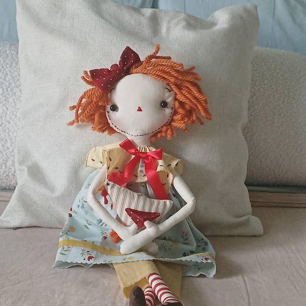 A Six Pack of Dolls, 19" Raggedy Ann Cloth Doll Making Patterns by ...