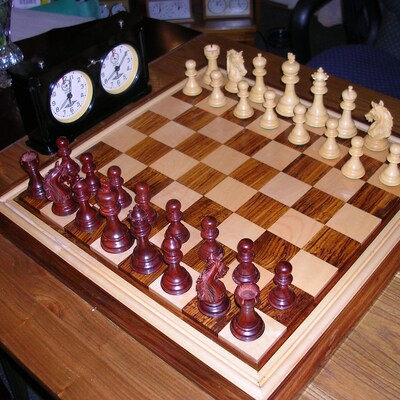 23 Signature Series Luxury Chess Board With 2.25 Square Solid Wood ...