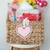 Scallop Heart Tag Heart Tag Valentine’s Basket Tags Valentine’s Day ...