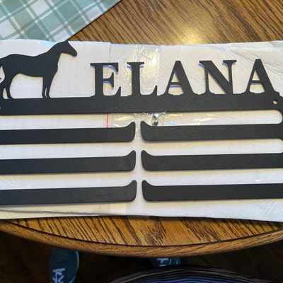 Custom Horse Ribbon Holder Medal Hanger Medal Holder With Name Display ...