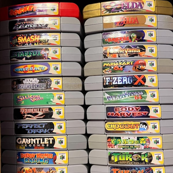 Atari Jaguar Sticker End Labels Set (for All 185 Custom Cartridge Game ...