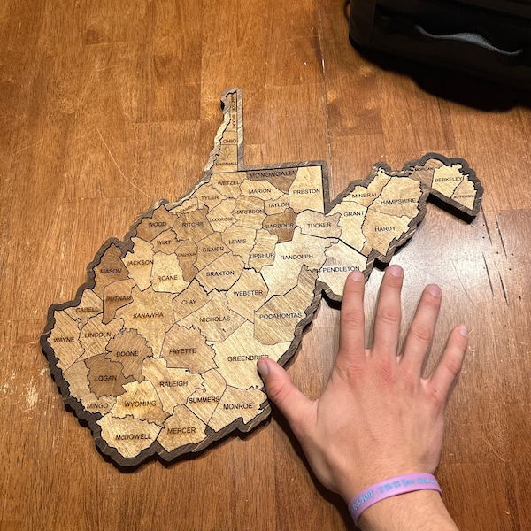 West Virginia Puzzle || Wooden Puzzle || Almost Heaven || West Virginia ...