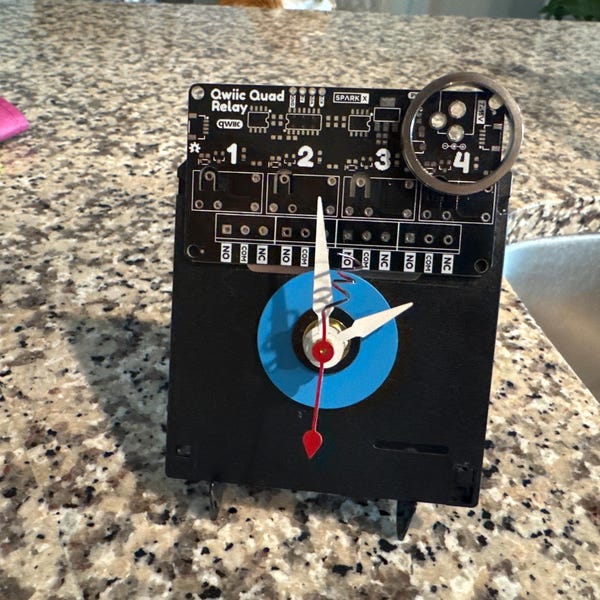Clock Hours Face on Dbl Cds on 80’s Vintage Circuit Board Clock, Boards ...