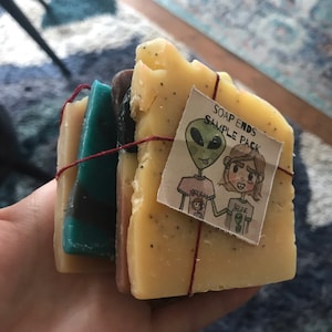 Pizza party soap with pizza eraser embeds: great for pizza | Etsy