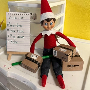 Christmas Elf Sized Elfazon Boxes amazon Elf Prop Idea Digital Download ...