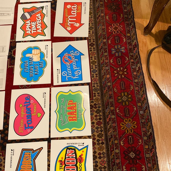 Bollywood Film Dialogue Photo Booth Props - Set of 10 - Bollywood Party ...