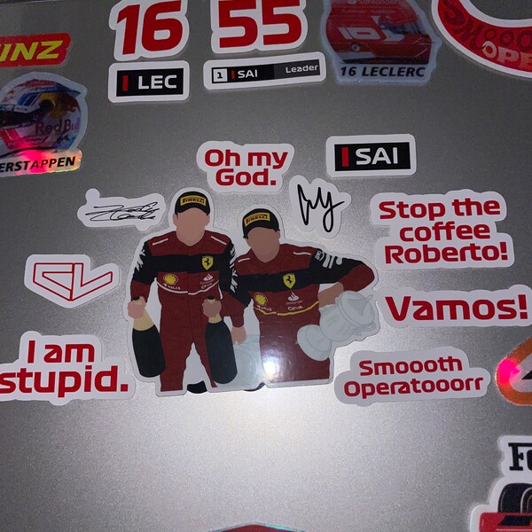 Carlos Sainz Sticker Pack/ Ferrari F1 Sticker/ Formula 1 Stickers/ F1 ...