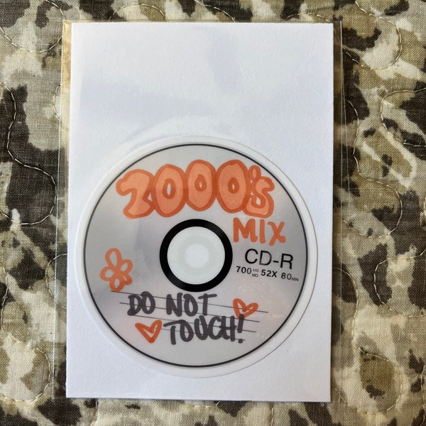 2000s CD Mix Sticker, Sticker for Millennials - Etsy