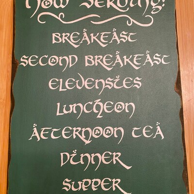 Vintage Style Hand Painted Hobbit Meals Sign / Nerd Decor - Etsy