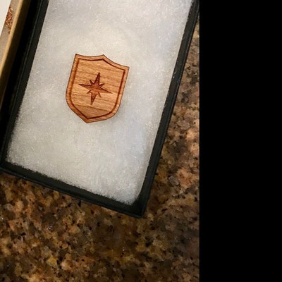 North Star Lapel Pin, Wooden Pin, Wooden Lapel, Gift for Him or Her ...