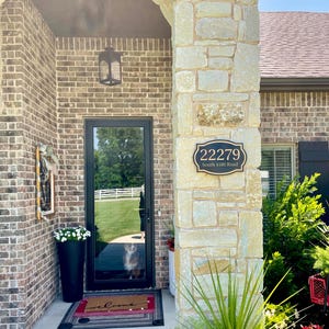 SIGN210 12 X 8 X 3/4 Engraved Craftsman House Number Sign, Custom ...