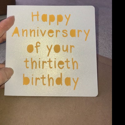 Happy Anniversary of Your Thirtieth Birthday - Etsy Canada
