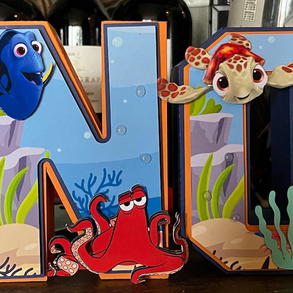 Finding Nemo 3D Letter: Custom Birthday Party Decor - Etsy