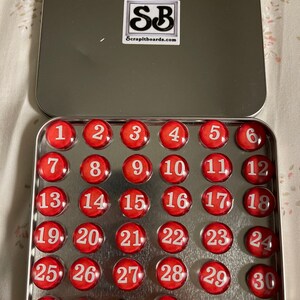 Glass Rainbow Number Magnets Calendar | Etsy