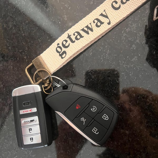 Getaway Car Handmade Wristlet Keychain: Bag Charm/ Travel Gift - Etsy