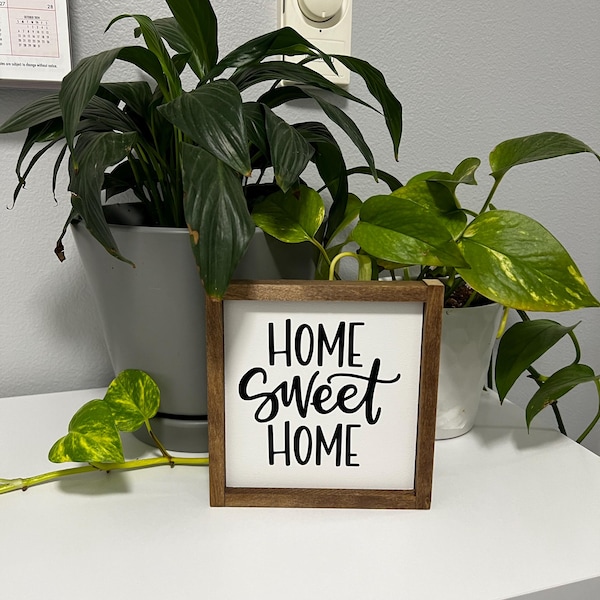 Home Sweet Home Wooden Sign / Mini Sign / Tiered Tray Sign / Entryway ...
