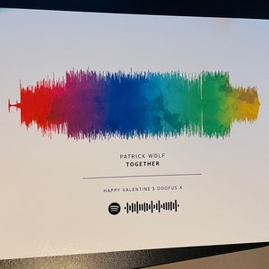 Sound Wave Print Personalised With Your Song Choice Gift for | Etsy UK