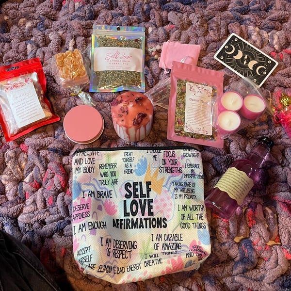 Self Love Witch Mystery Bag Box Spell Kit Spell Jar Candle Witch's Kit ...