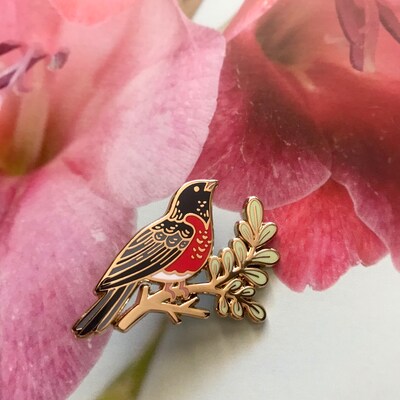 Robin Enamel Pin Lapel Pin Badge - Etsy