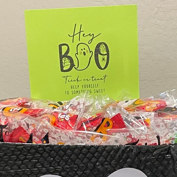 Hey BOO Trick or Treat - Help Yourself to Something Sweet - Halloween ...